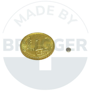 Disc magnet made of NdFeB, up to 80°C